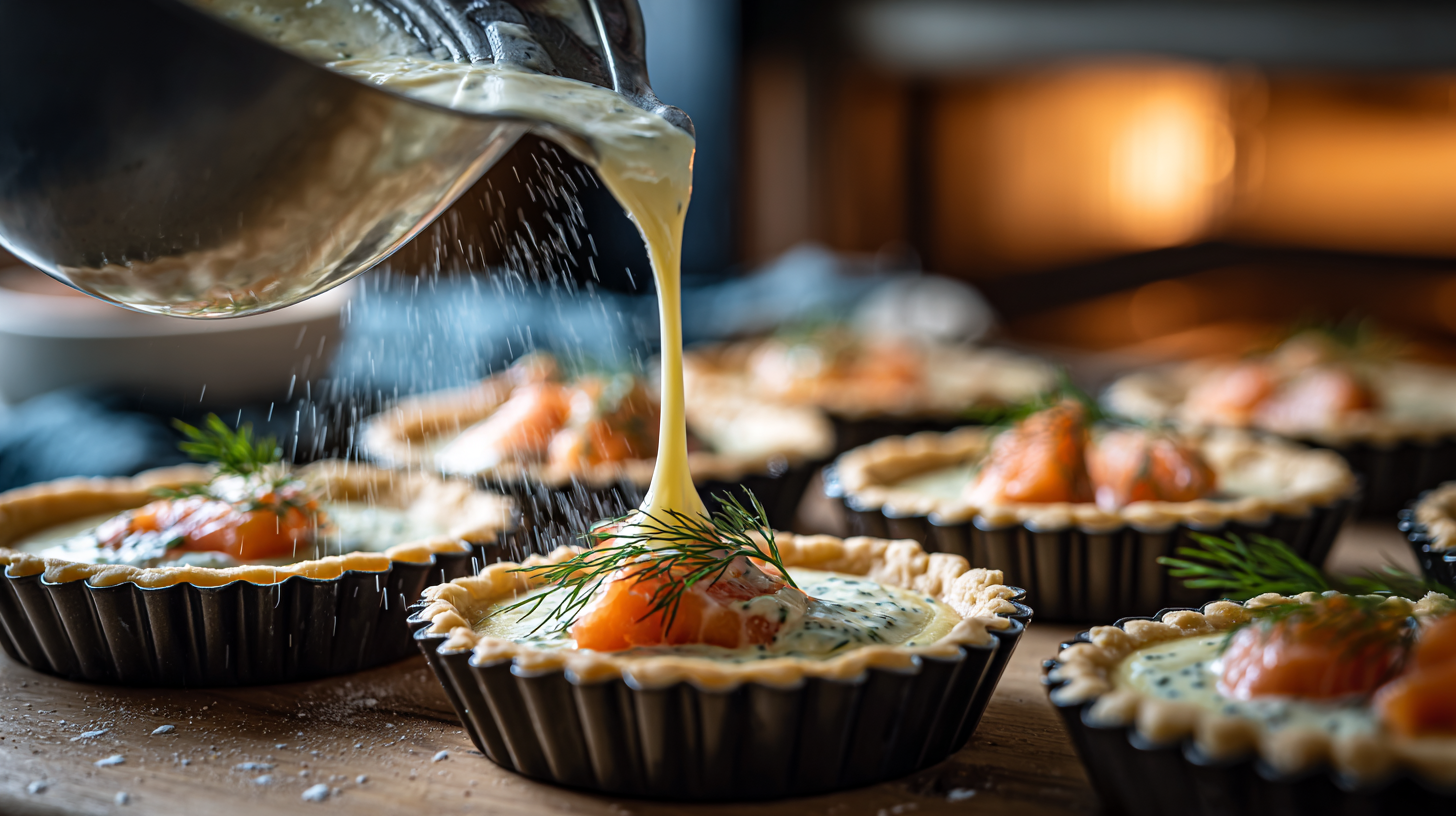 Mini quiches met zalm en dille - Hapjes